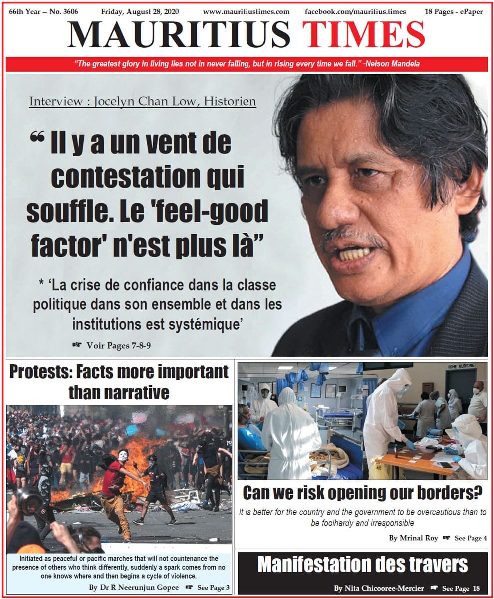 Mauritius Times ePaper – Friday 28 August 2020 – Mauritius Times